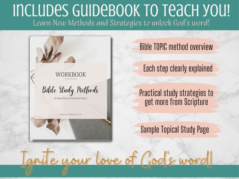 Topical Bible Study Template & Guide Daily Devotional - Etsy