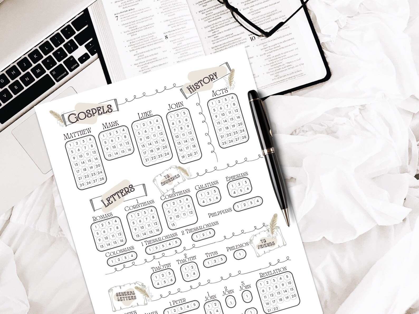 Bible Reading Tracker Daily Bible Study Planner Christian - Etsy