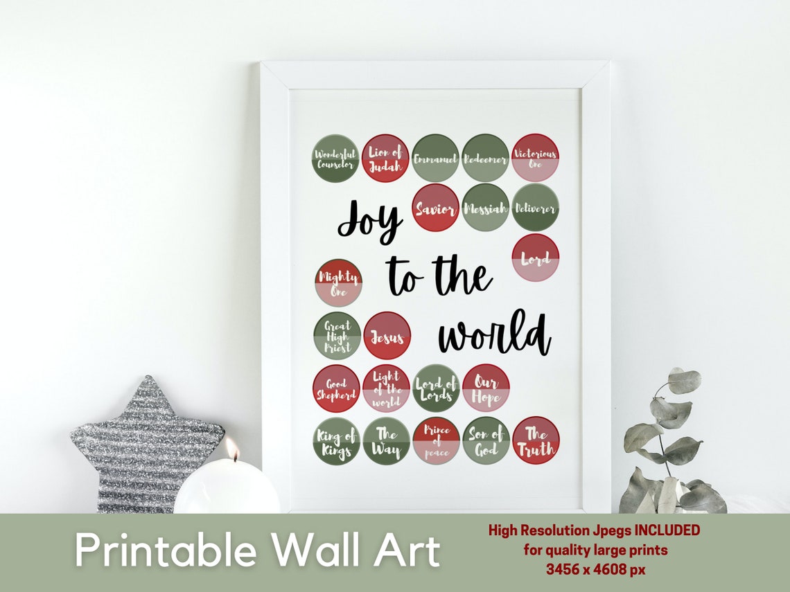 25 Names of Jesus Bundle Advent Calendar Printable Christmas - Etsy