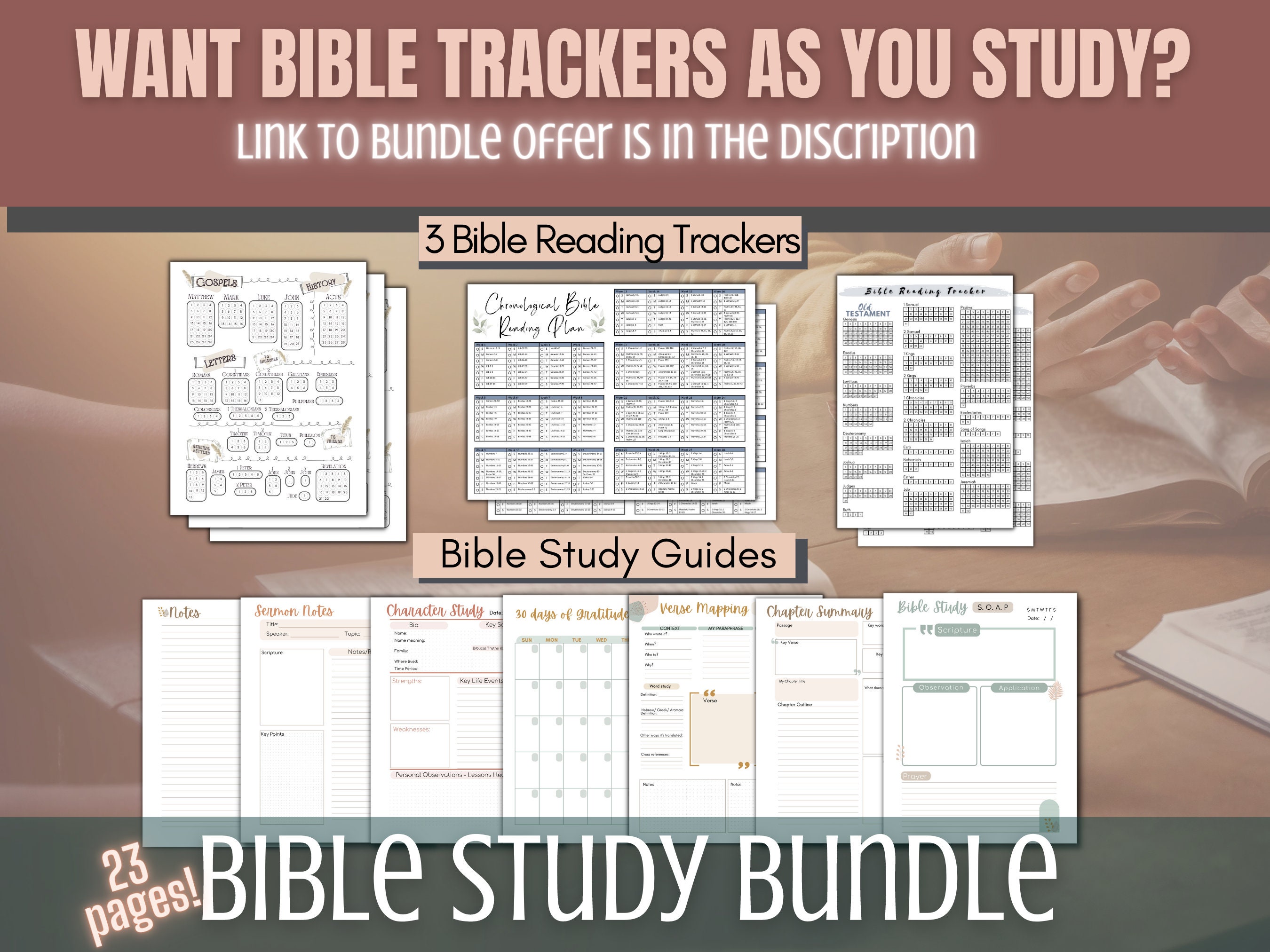 Bible study Mindful template Digital and printable bible study template