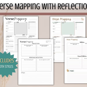 Verse Mapping Bible Study Guide & Template - Printable Devotional Plan ...