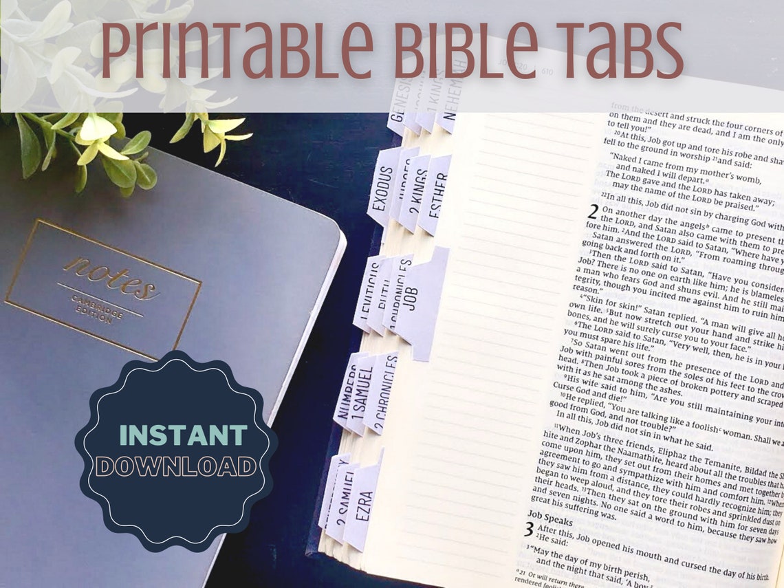 Neutral Printable Bible Tabs Bible Tabs Bible Study Tools - Etsy