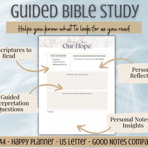 Names of Jesus Bible Study, Bible Reading Plan, Printable Guided Bible ...