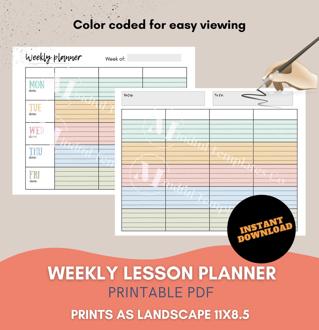 Teacher Lesson Planner Lesson Plans Lesson Planning Weekly Lesson Plan ...