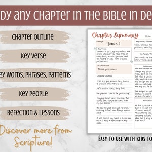 Chapter-by-chapter Bible Study Template & Guide Printable Digital ...