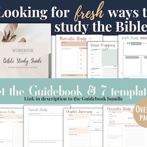 Chapter-by-chapter Bible Study Template & Guide Printable Digital Devotional Tool Boho and ...