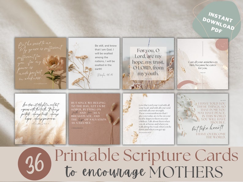 Printable Scripture Cards Encouragement Cards Prayer Cards - Etsy