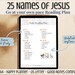 Names of Jesus Bible Study, Bible Reading Plan, Printable Guided Bible ...