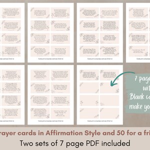 50 Uplifting Printable Prayer Cards, Bible Verse Affirmation Cards ...