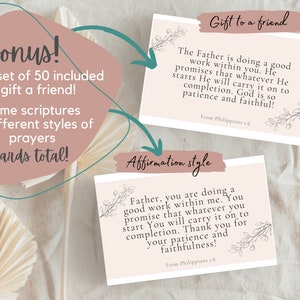 50 Uplifting Printable Prayer Cards, Bible Verse Affirmation Cards ...