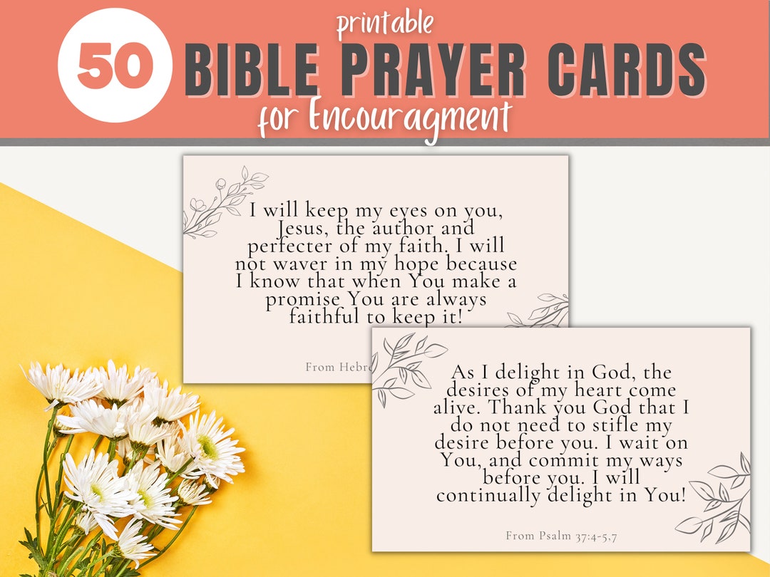 50 Uplifting Printable Prayer Cards Bible Verse Affirmation - Etsy
