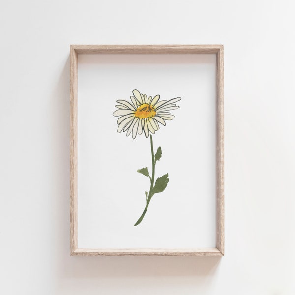 White Daisy Painting - Etsy