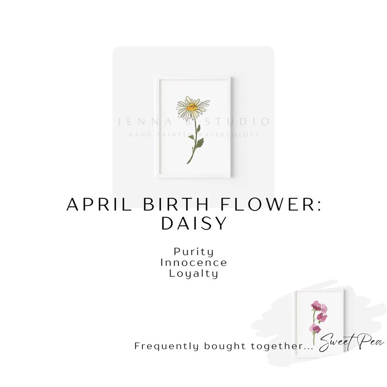 Daisy Watercolor Art, April Birth Flower, White Daisy Painting, Daisies ...