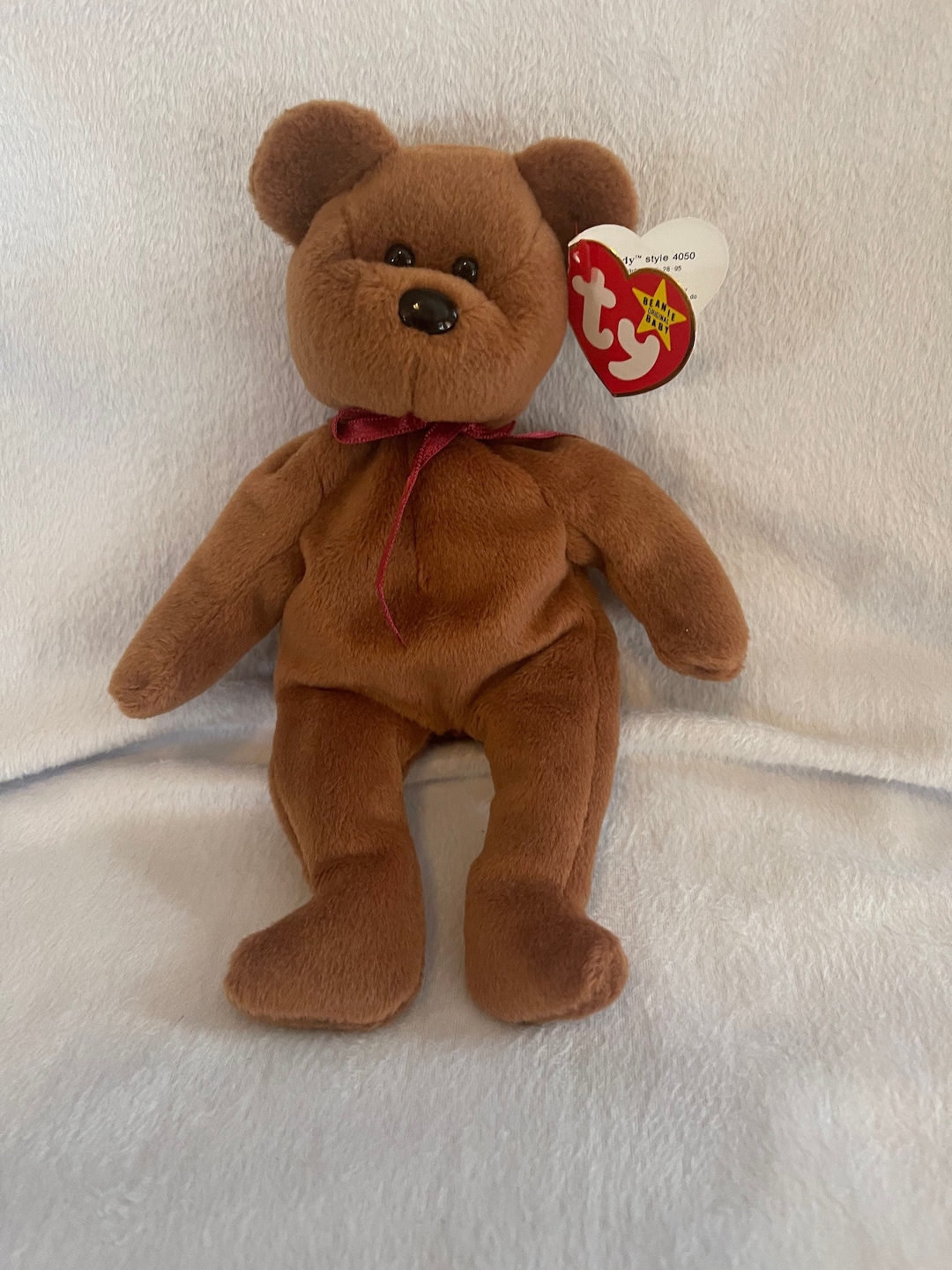 Ty Rare Vintage “teddy” 1995 Beanie Baby, Adorable Collectible Bear ...