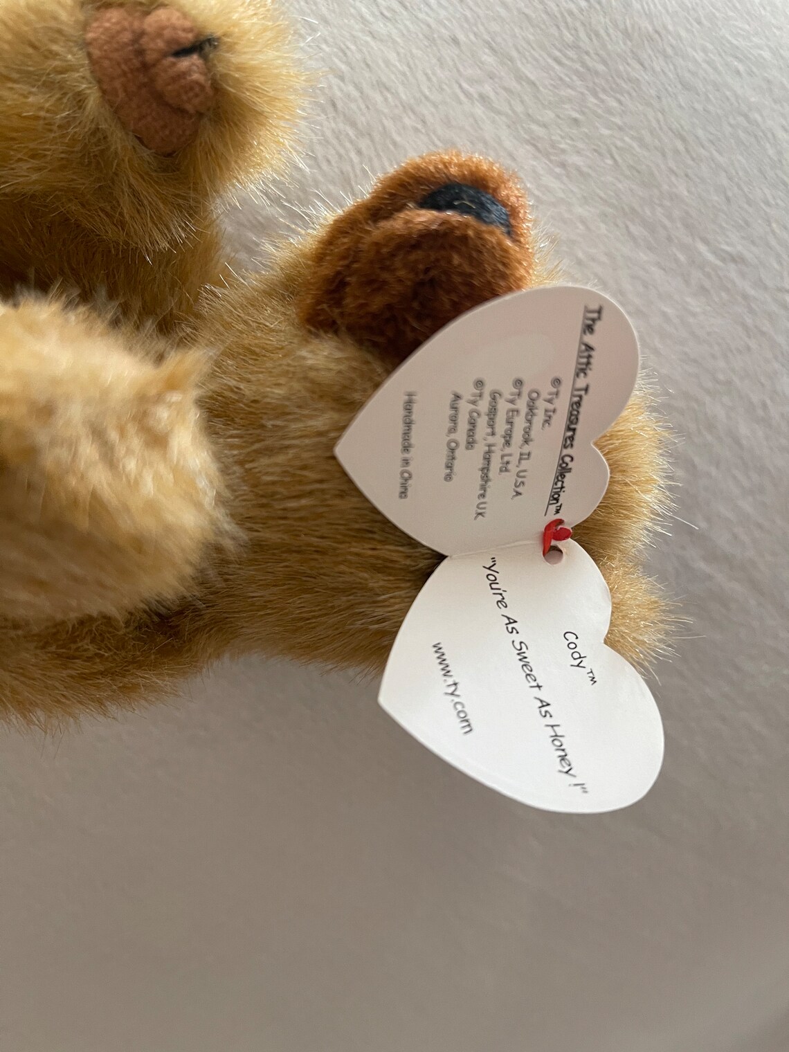 Rare Ty Bear Beanie Baby Named “cody”, Rare Vintage Treasure, Beanie ...