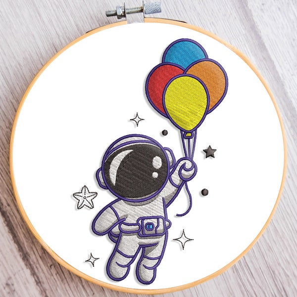 Astronaut Embroidery - Etsy