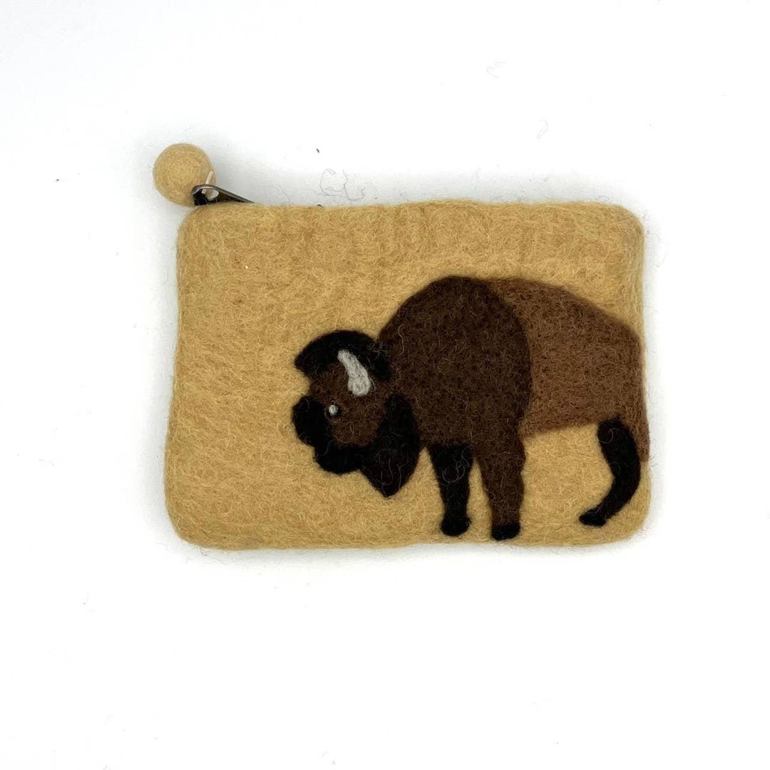 Bison Felt Coin Purse - Etsy