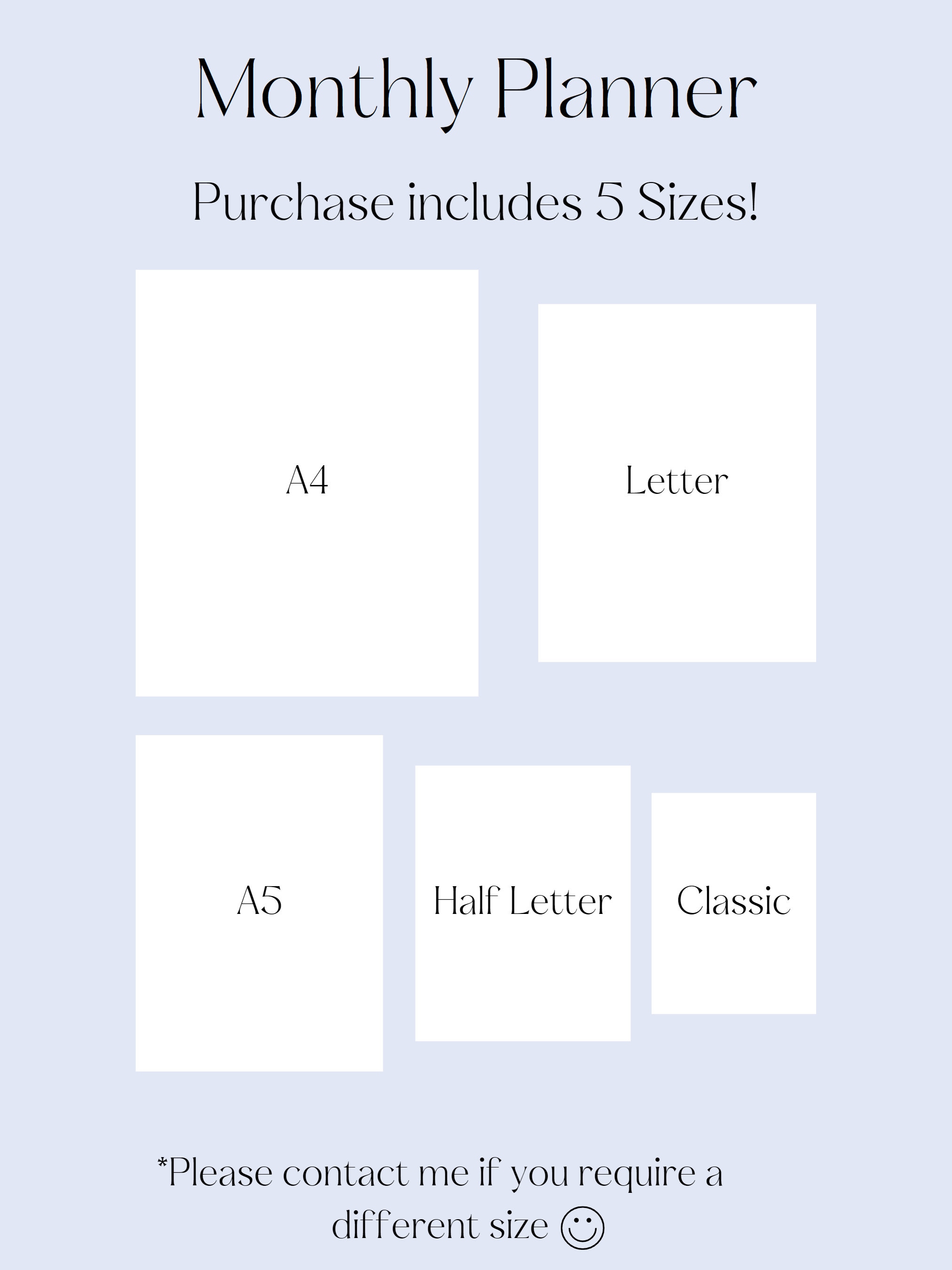 12 Month Monthly Planner | Printable Planner | Planner Bundle | Instant ...