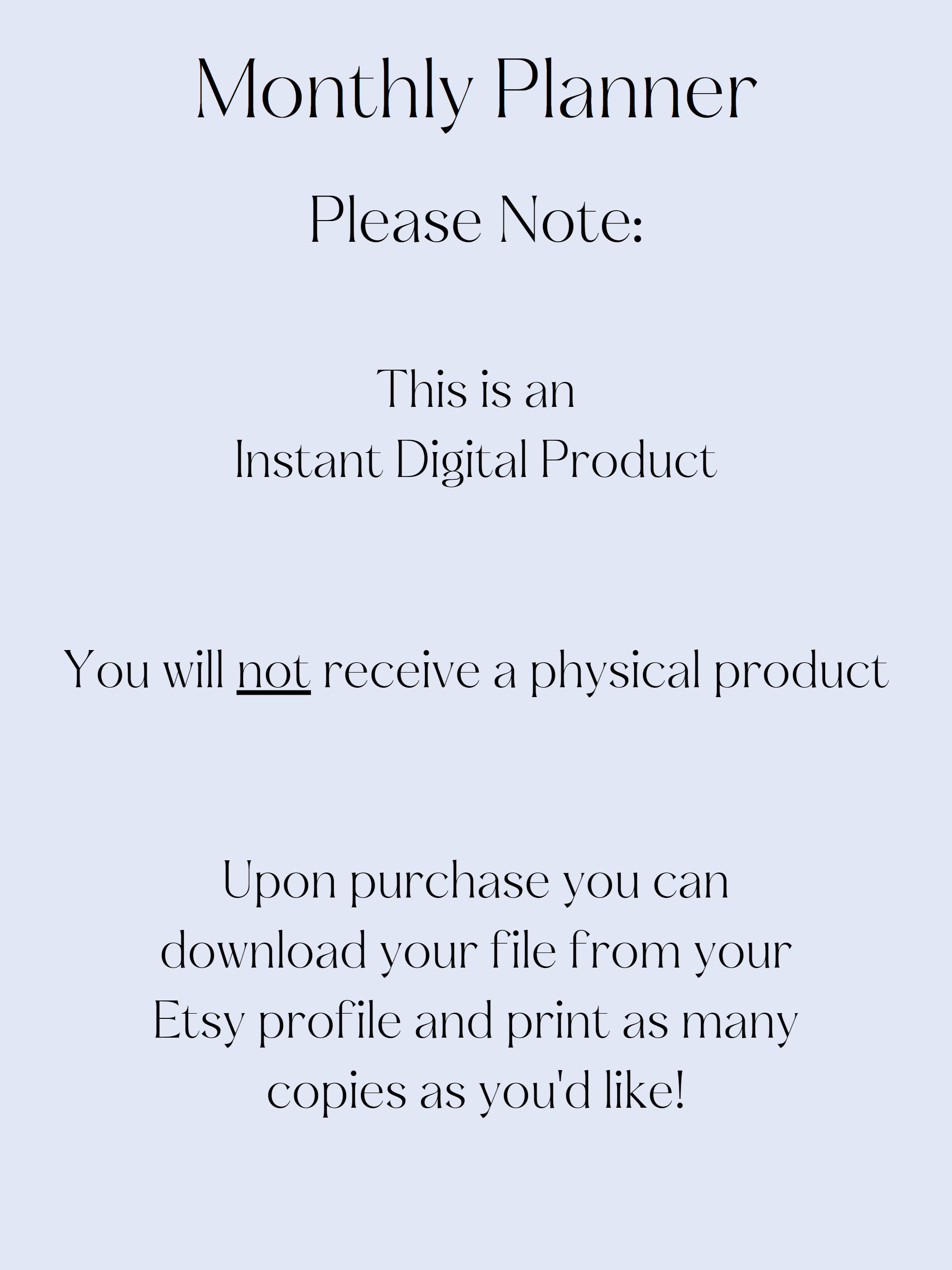 12 Month Monthly Planner | Printable Planner | Planner Bundle | Instant ...