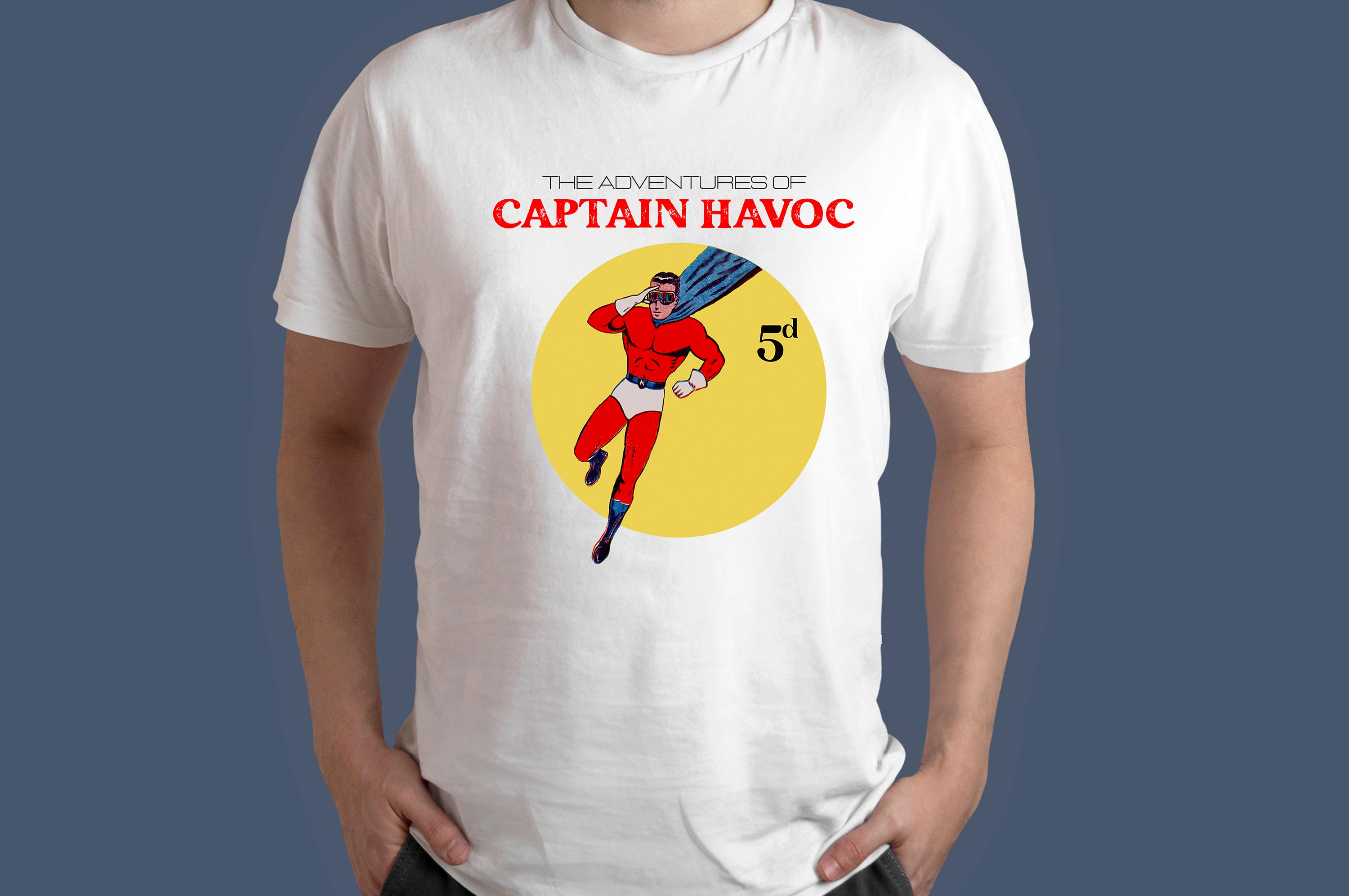 Vintage Comic Hero Capitán Havoc psd svg png jpg Descarga - Etsy España