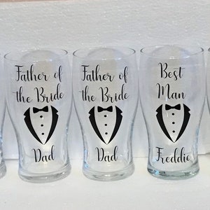 Personalised Pint Glass / Best Man Glass / Groomsman Gift / Wedding ...