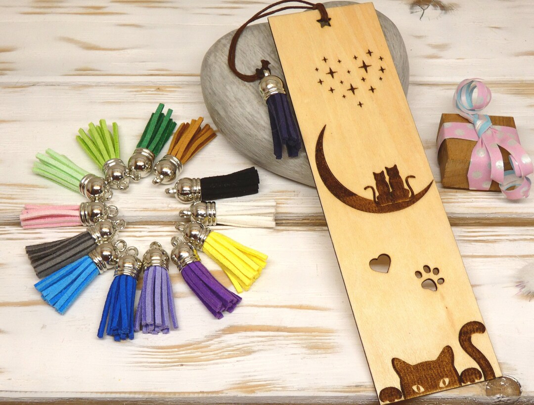 Marque page chats en bois cadeau personnalisable Signet Bois Chats au ...