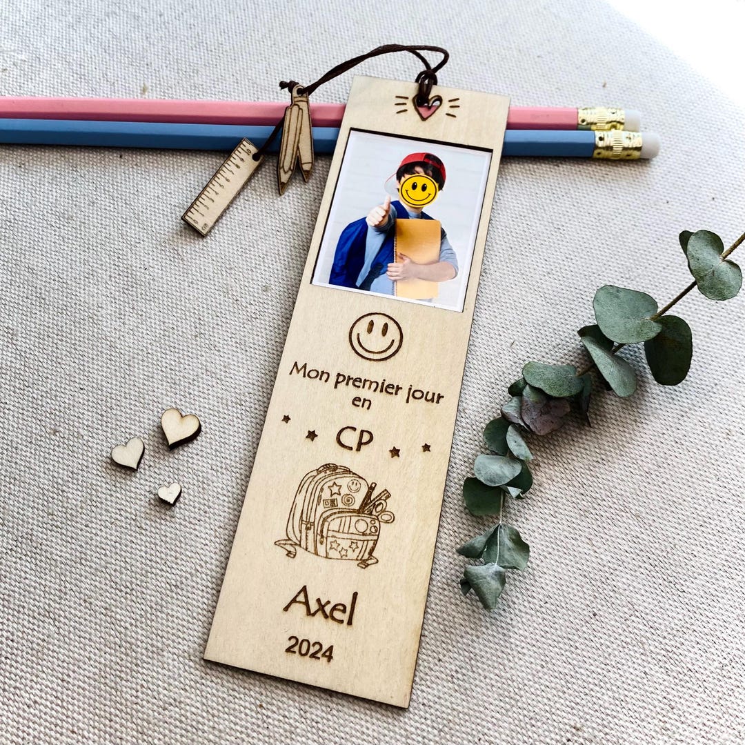 Personalized Back to School Photo Bookmark - First Day of School ...