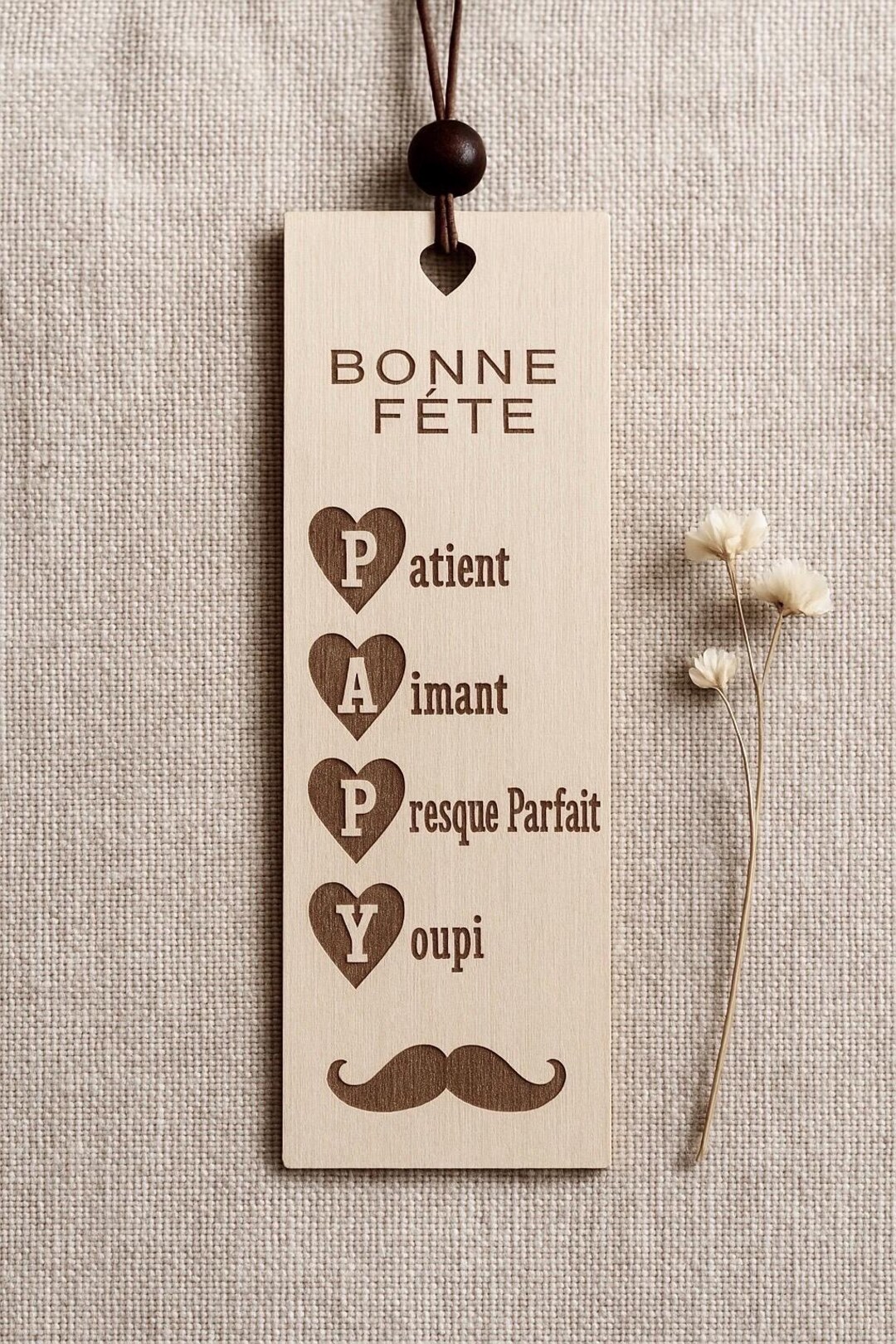 Personalized Wooden Grandpa Bookmark – Happy Grandpa’s Day ...