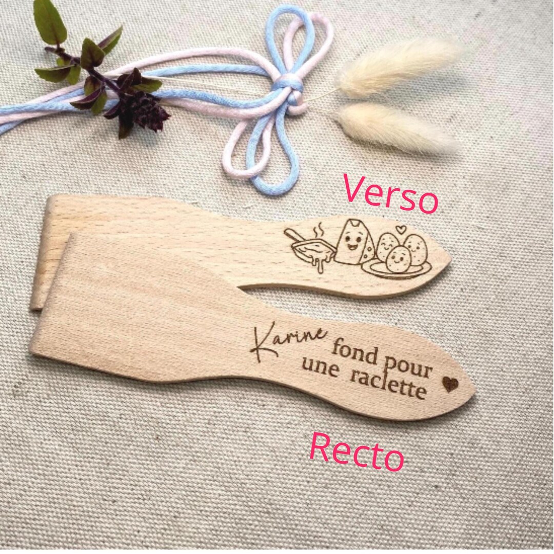 Personalized Wooden Raclette Spatula – Wedding Favor – Double-sided ...