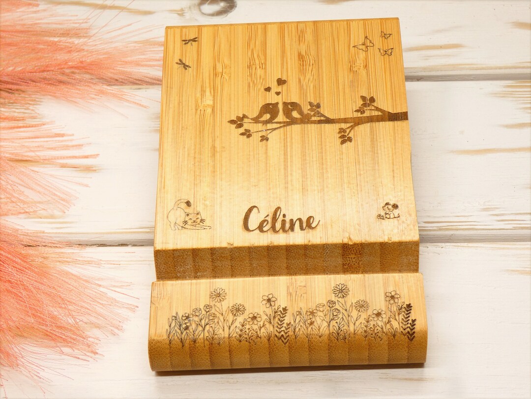 Personalized Phone Holder With First Name Smartphone Holder With Rustic ...