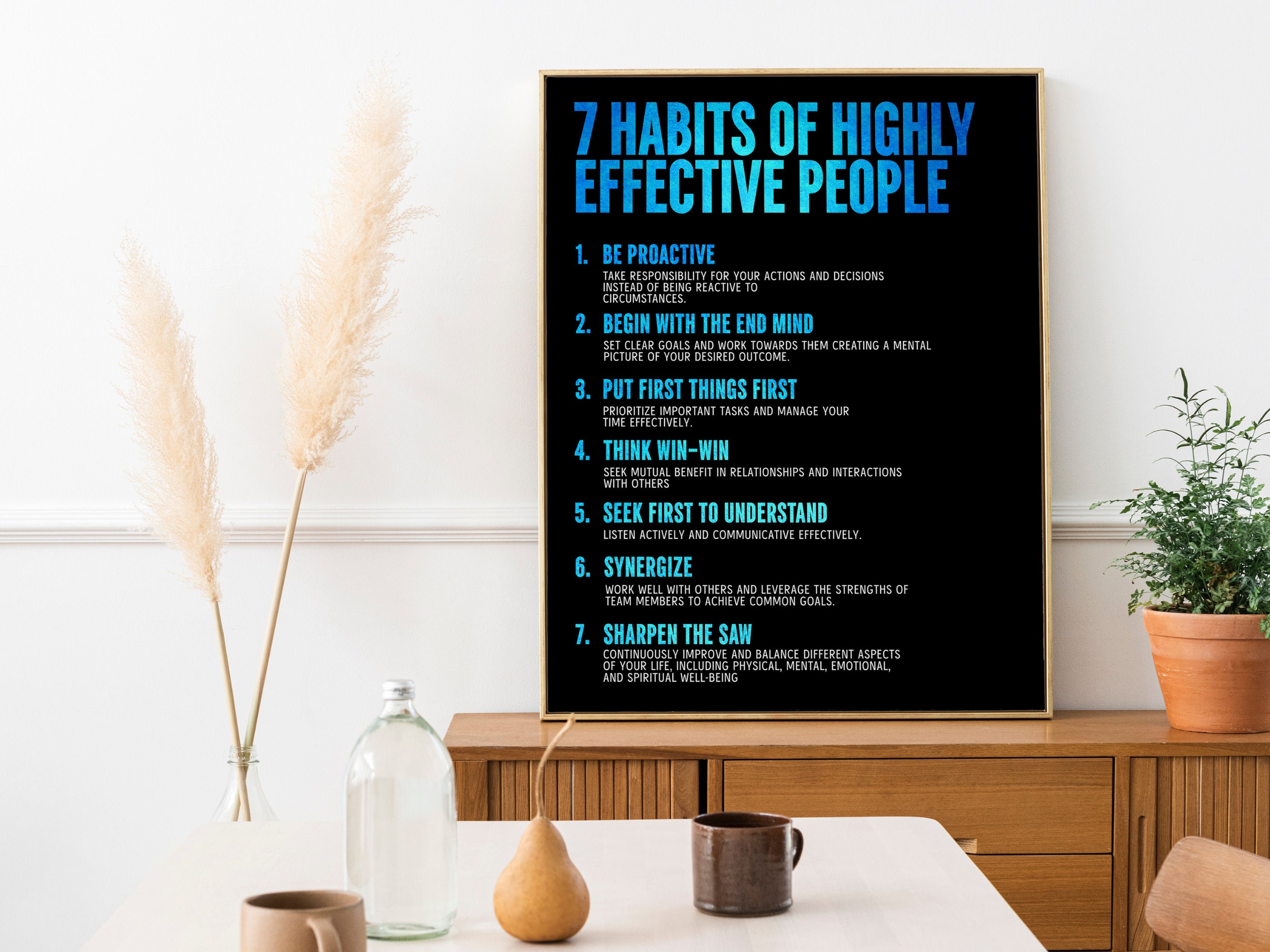 7 Habits Of Highly Effective People Poster