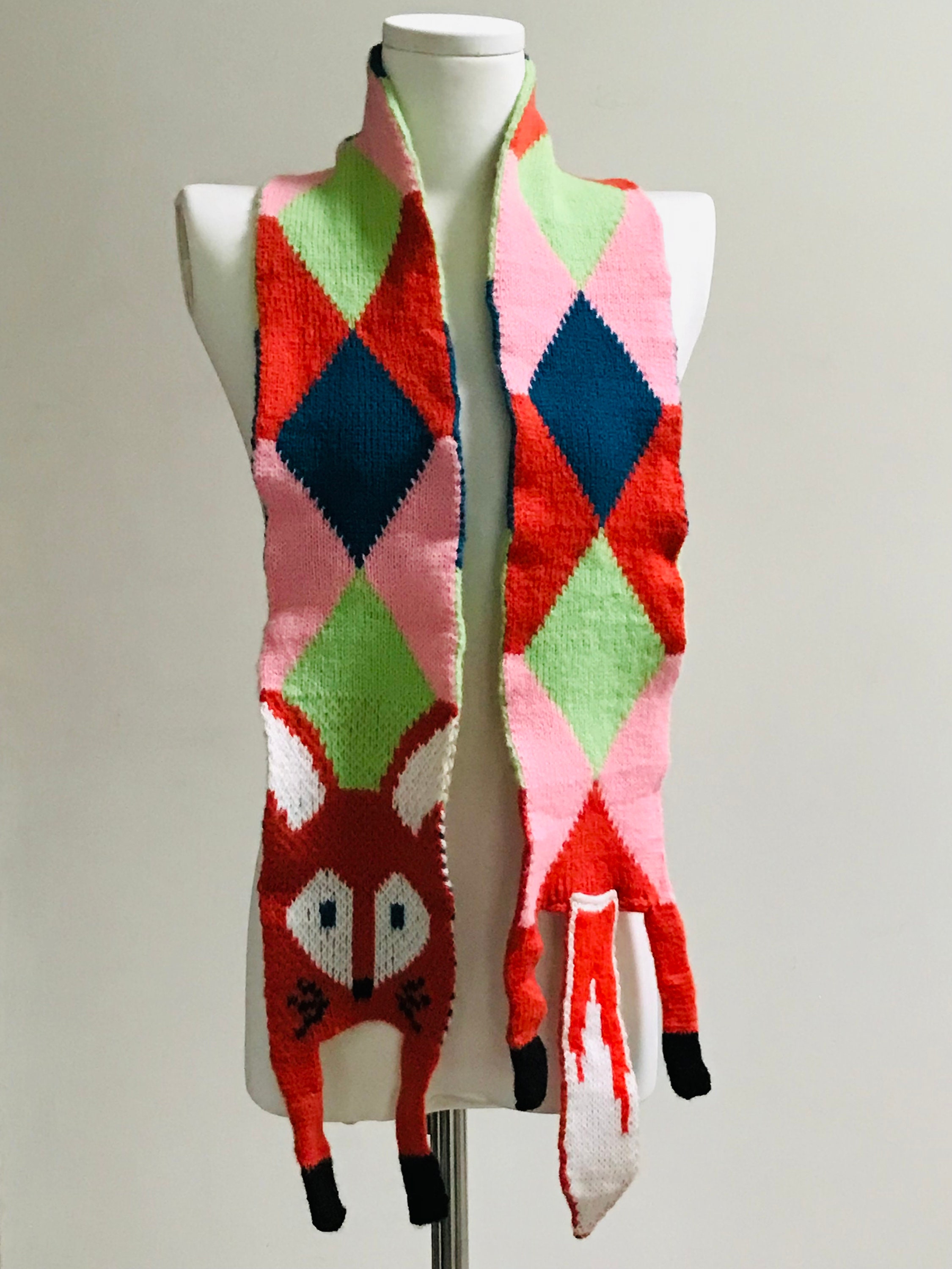 Fox Scarf Woodland Animals Cute Scarf Winter Scarf - Etsy