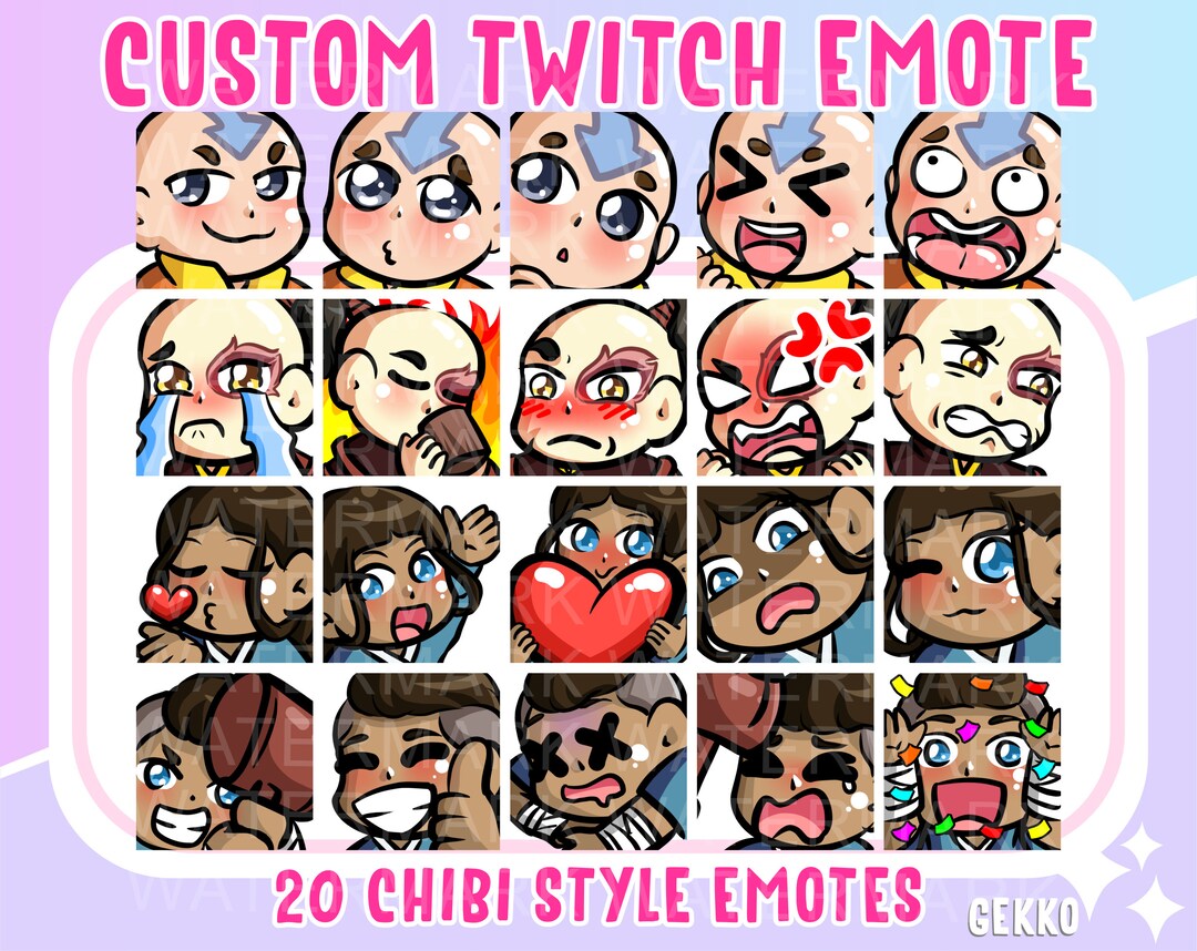 Avatar: the Last Airbender Emotes Pack aang-zuko-katara and Sokka - Etsy