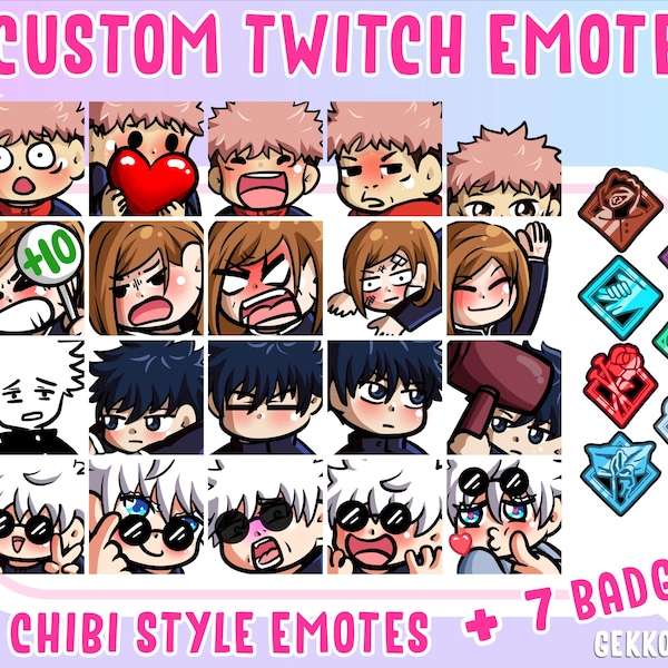 Jujutsu Kaisen Yuji Emotes - Etsy