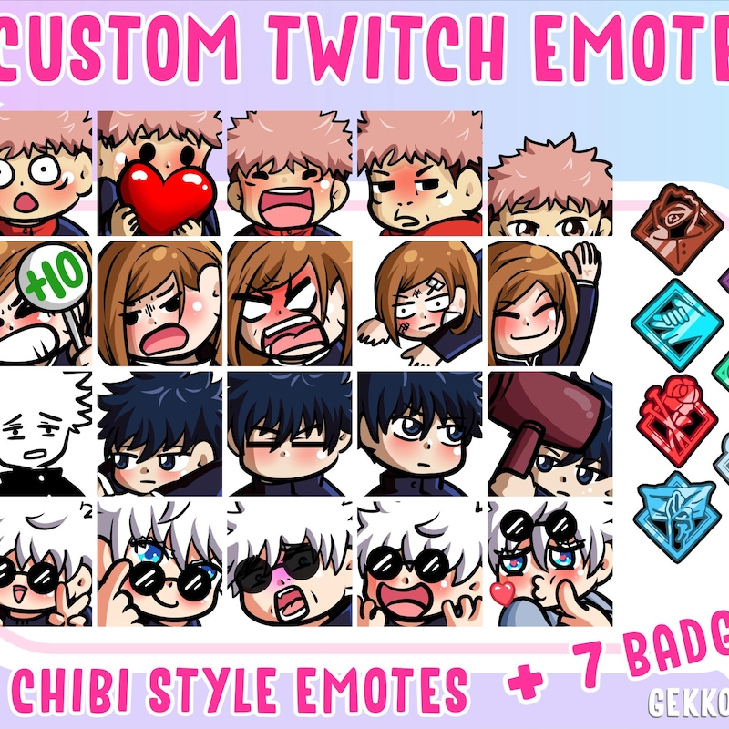 Jujutsu Kaisen Yuji Emotes - Etsy