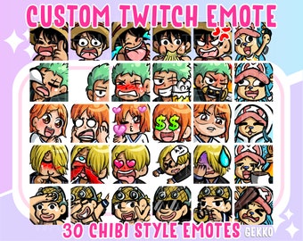 One Piece Twitch Stream Emote Pack - Etsy