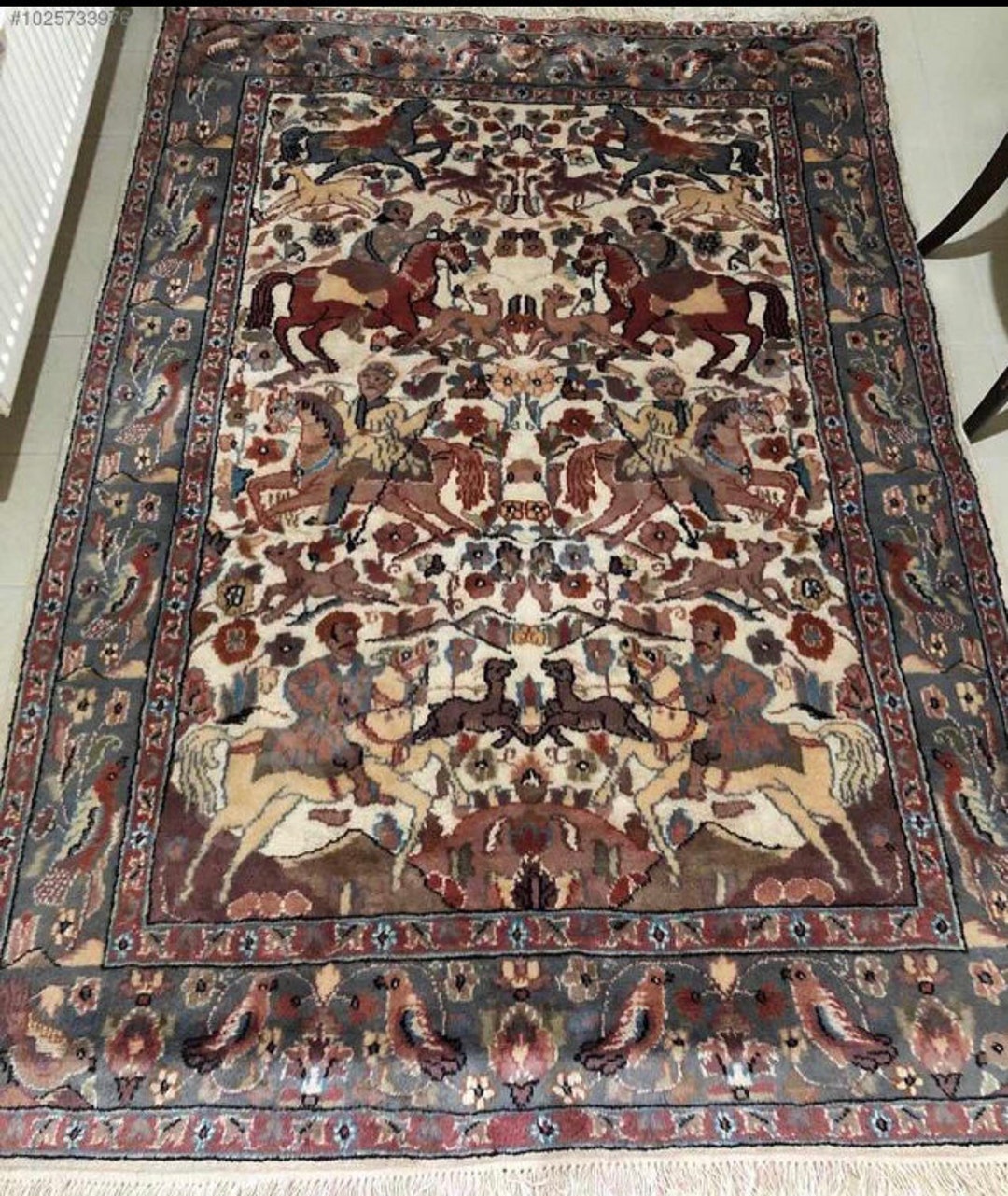 Hunting Scene PERSIAN Rug - Etsy