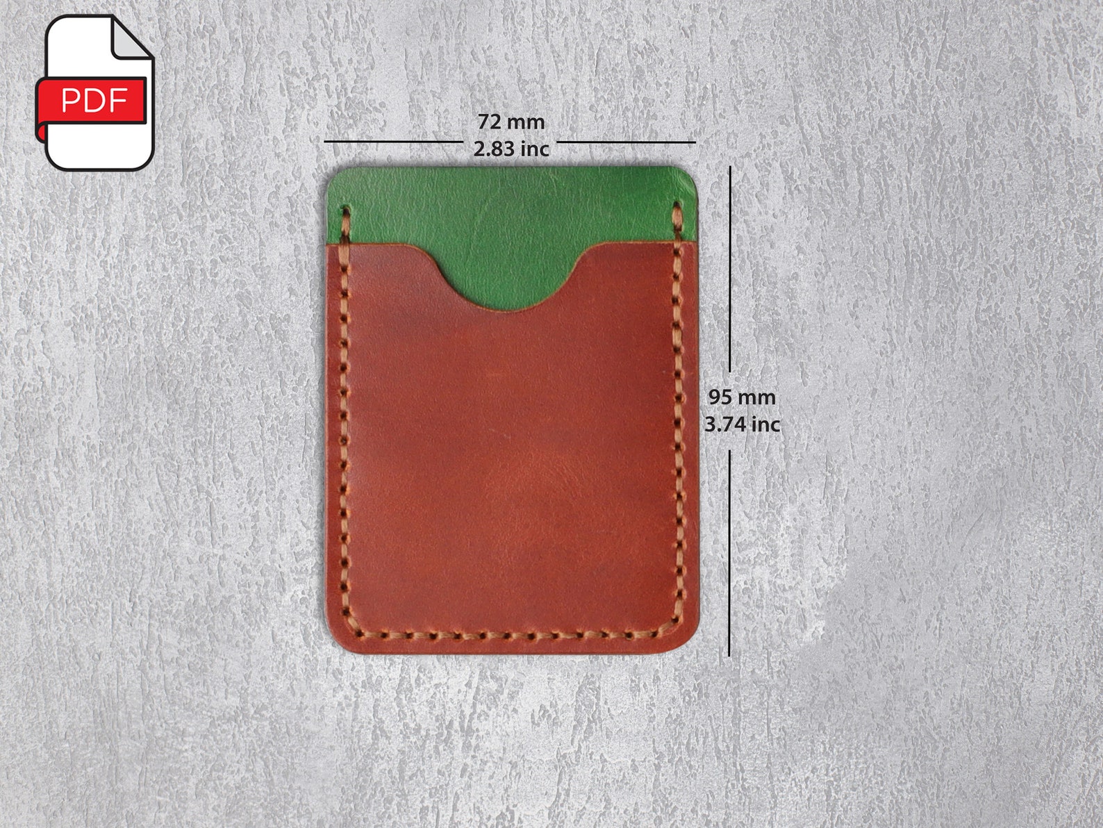 Leather Card Holder Pattern: Laser Cut Wallet Template (PDF, SVG, DXF ...