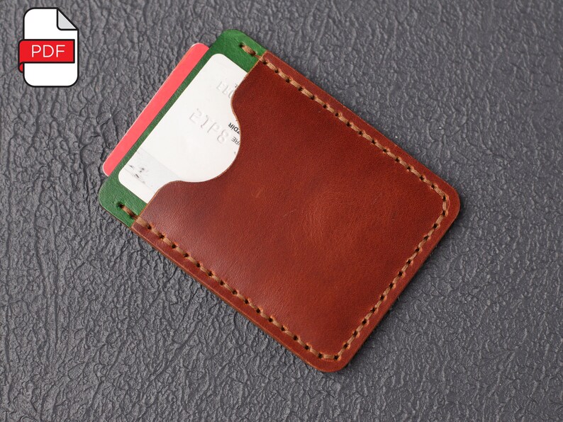 Leather Card Holder Pattern: Laser Cut Wallet Template (PDF, SVG, DXF ...