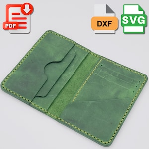 Vertical Leather Bifold Wallet Pattern, Streamlined DIY Template in Pdf ...
