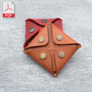 Leather Coin Purse Sewing Pattern, DIY Craft Template (PDF Download) - Etsy