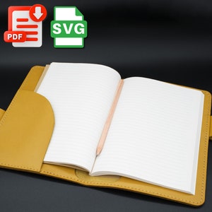 Leather A5 Notebook Cover Pattern, Elegant & Durable Design, Perfect ...