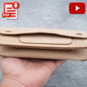 DIY Leather Trucker Wallet Pattern, Handcrafted Leather Design, Leather ...