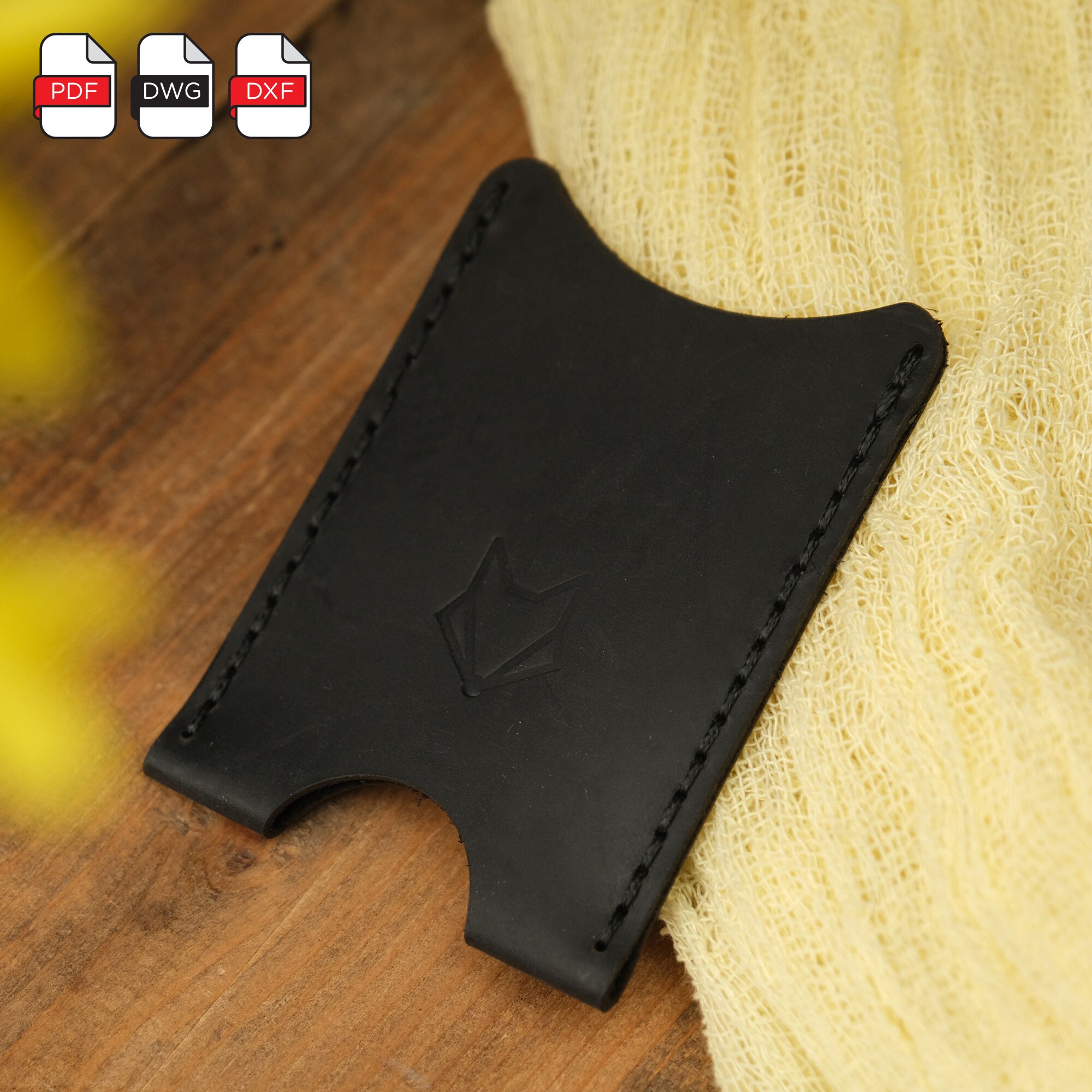 Minimalist Leather Card Holder Pattern Wallet Card Holder - Etsy