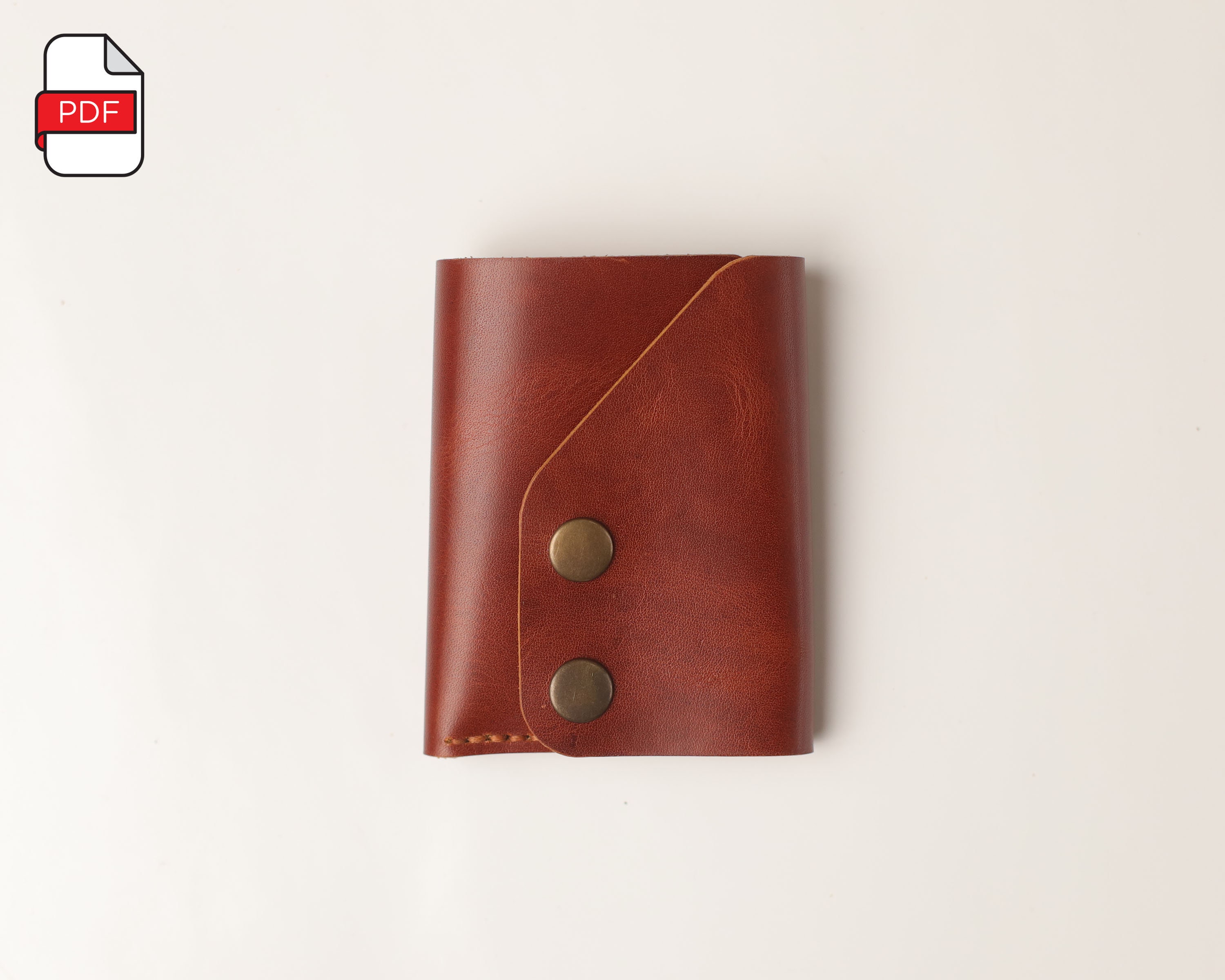 Minimalist Snap Wallet Pattern Minimalist Leather Pattern - Etsy
