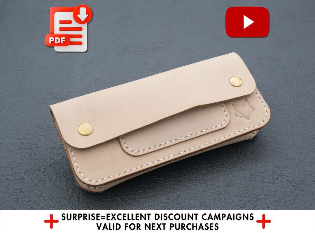 DIY Leather Trucker Wallet Pattern, Handcrafted Leather Design, Leather ...