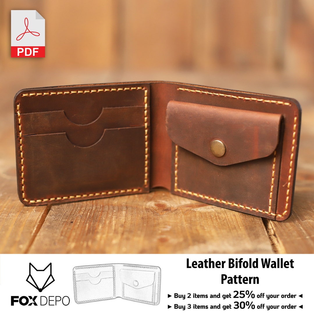 Leather Wallet Pattern Leather Template Pdf Digital Pattern - Etsy