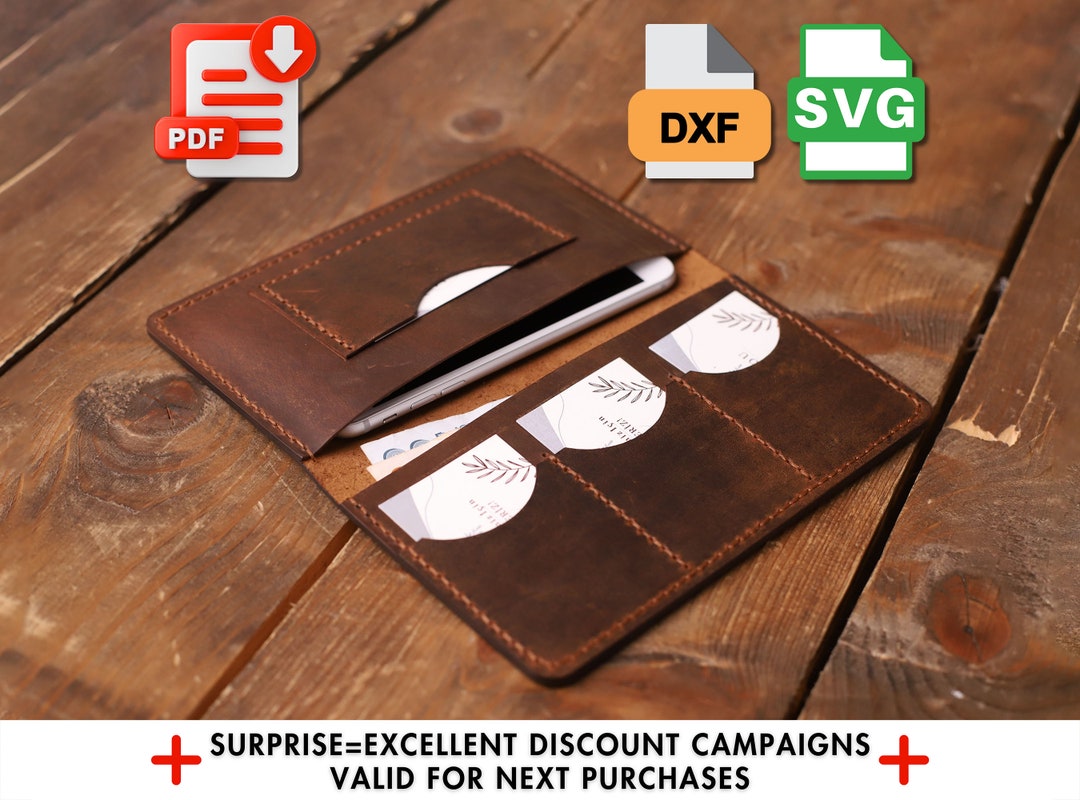 DIY Long Wallet Pattern, PDF Template, Laser Cutting Svg, Easy to ...