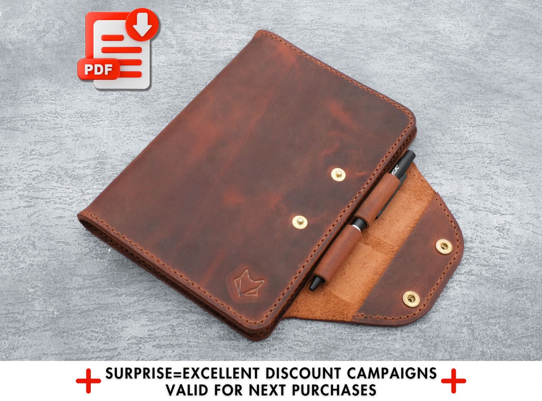 A5 Notebook Leather Cover Pattern Leather Template Diy - Etsy UK