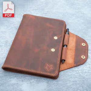 Leather Notebook Cover Pattern: A4 DIY Craft Template (PDF Download) - Etsy